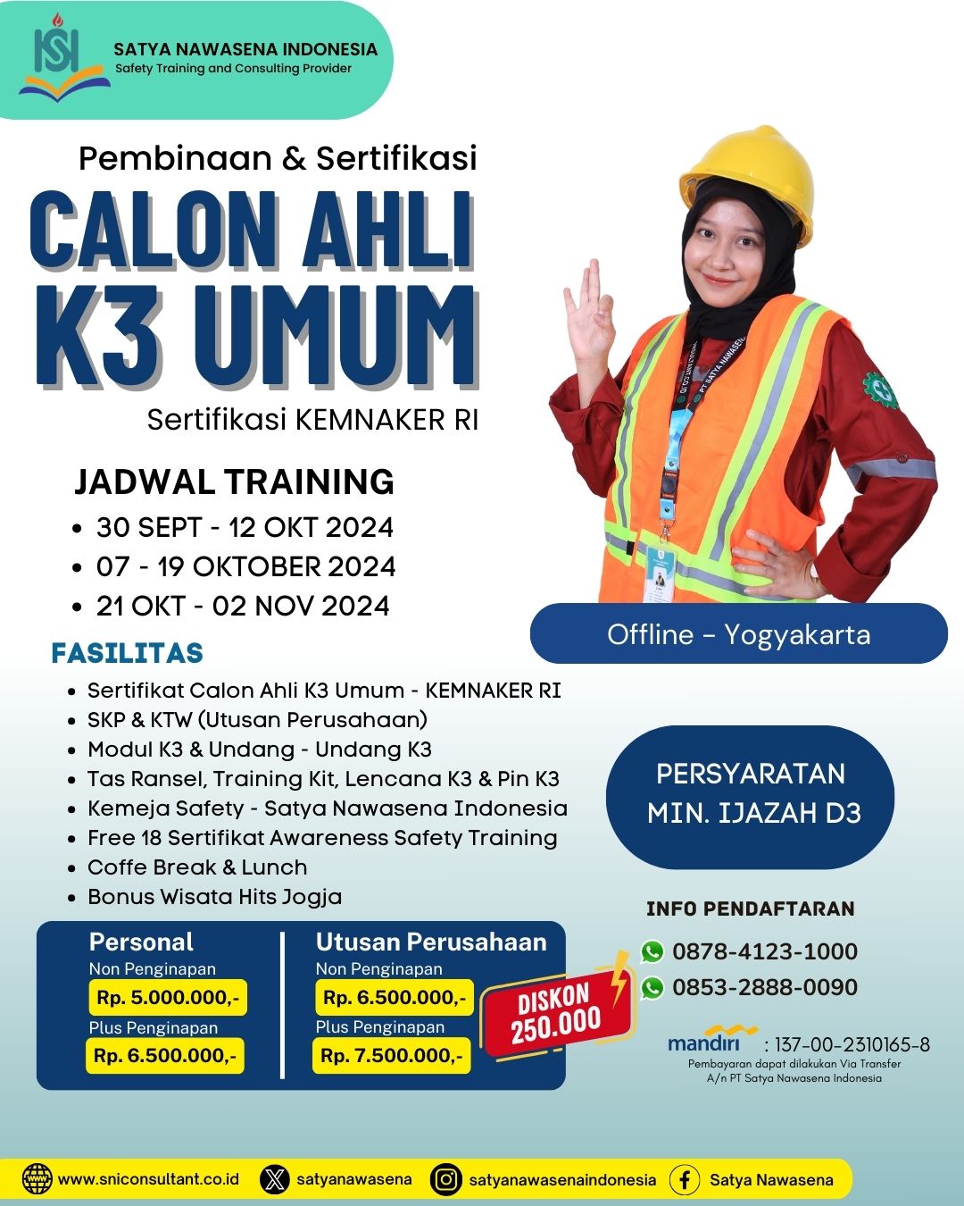 AK3U OFFLINE KEMNAKER RI - PT. Satya Nawasena Indonesia